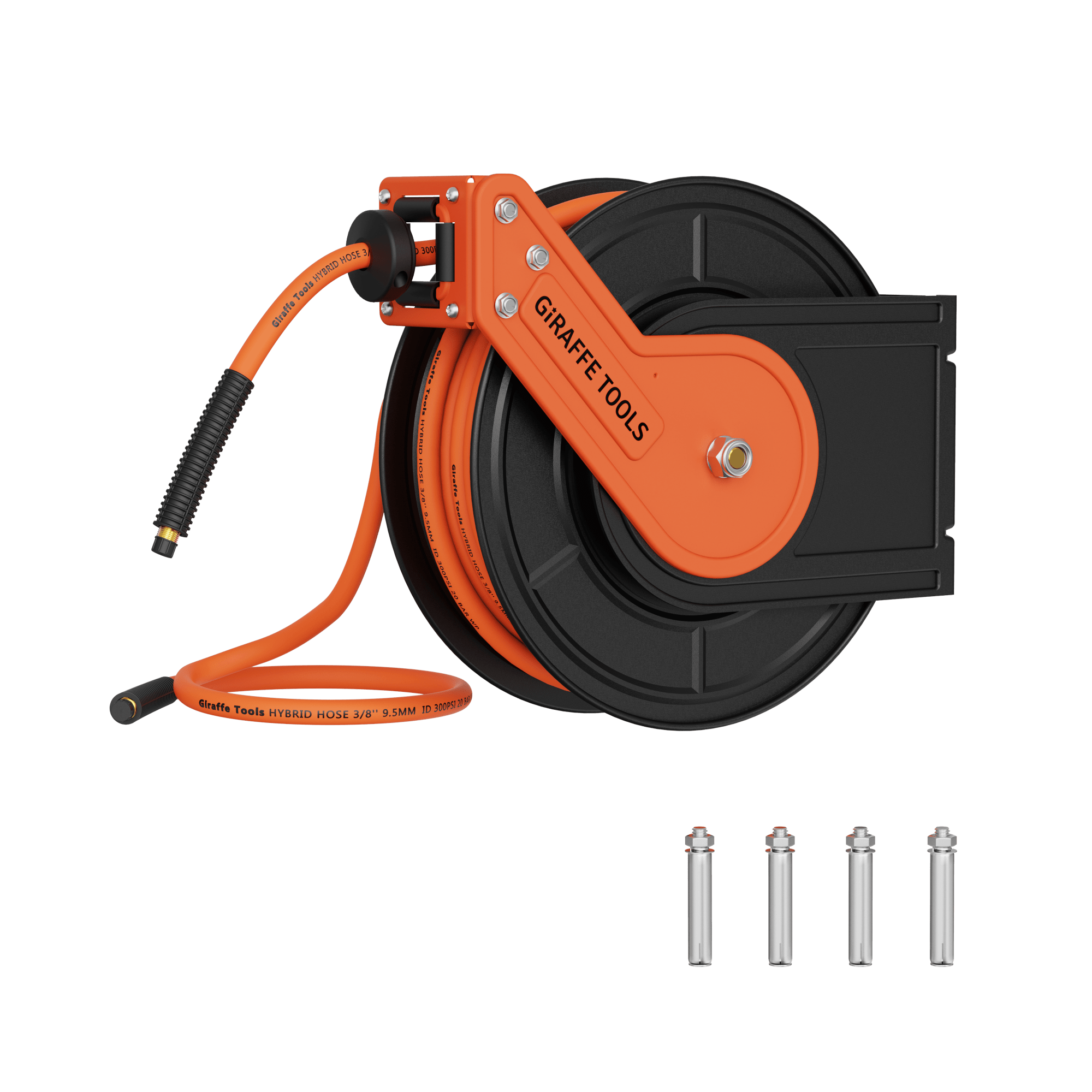 Retractable Air Hose Reel-Alloy Steel Reel-3/8in | Giraffe Tools