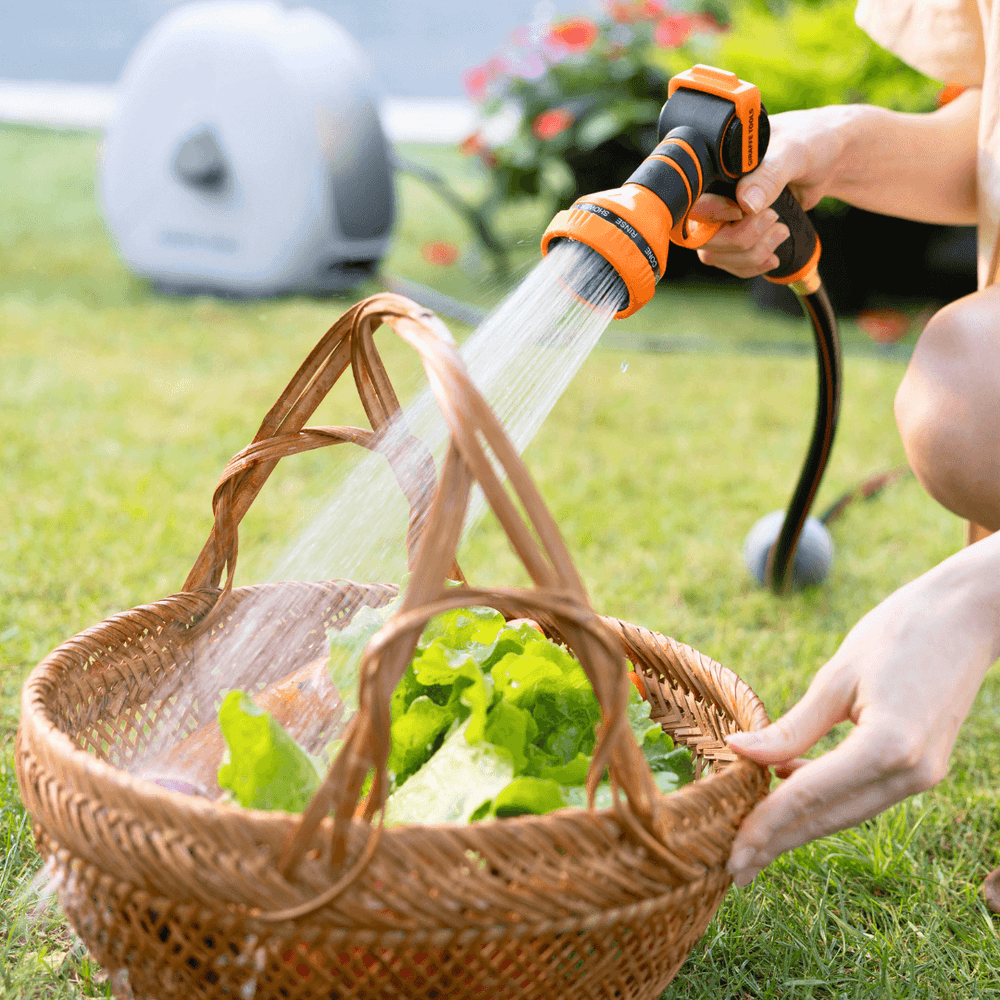 Ground-Mounted Retractable Garden Hose Reel | Giraffe Tools®
