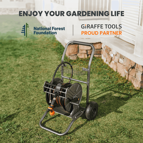 Garden Hose Reel Cart-2 Wheels | Giraffe Tools