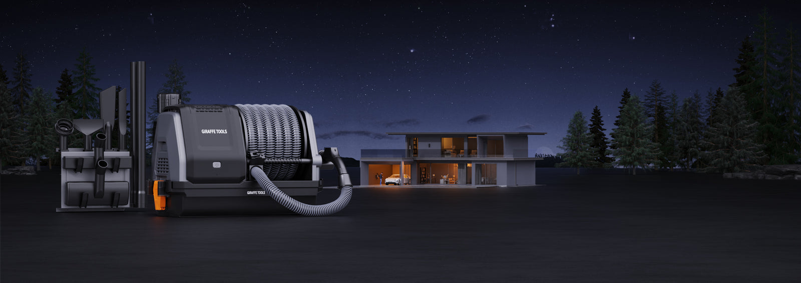 Retractable Garage Vacuum Launch