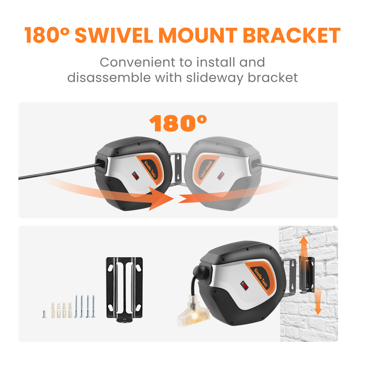 Retractable Extension Cord Reel | Giraffe Tools