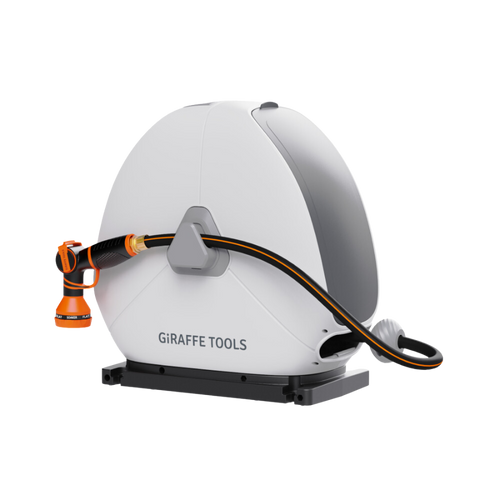Meet the Giraffe Tools New Ground-Mounted Retractable Hose Reel